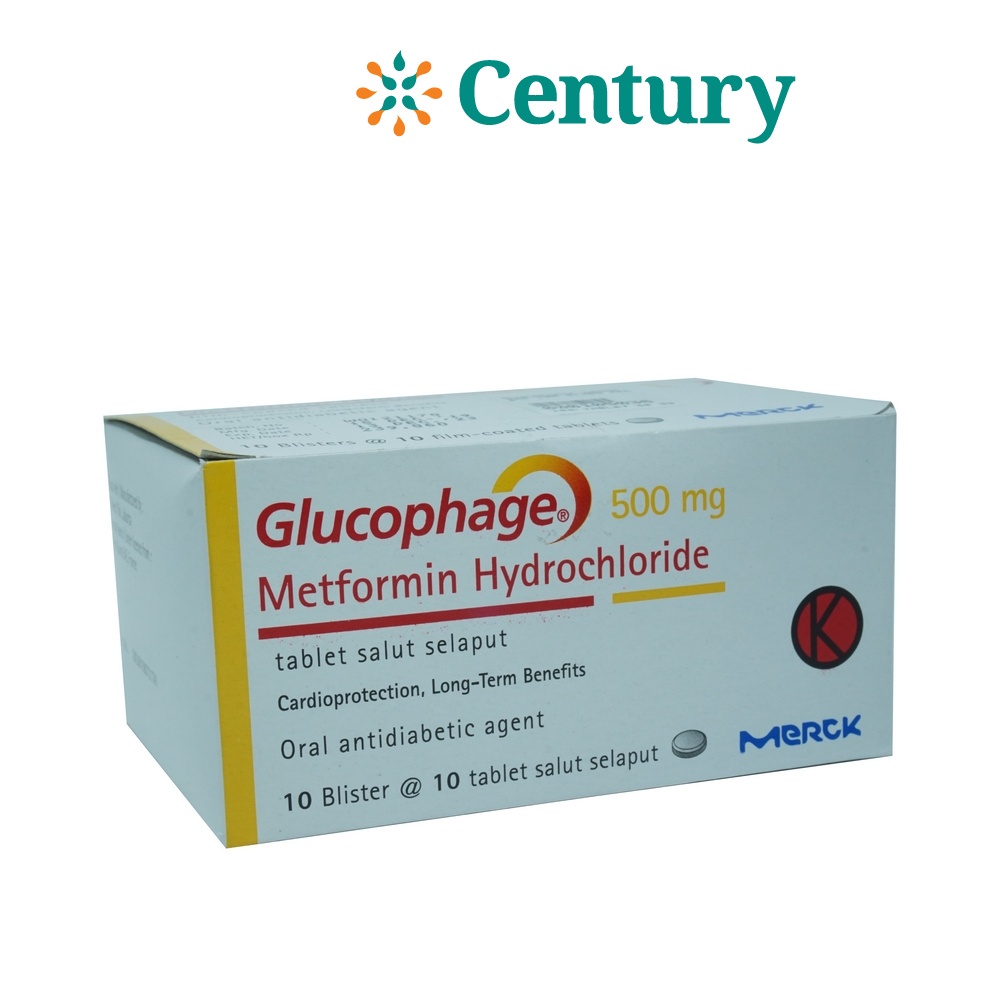 Jual GLUCOPHAGE 500 MG 100'S 1 STRIP ISI 10 TAB / METFORMIN / DIABETES ...