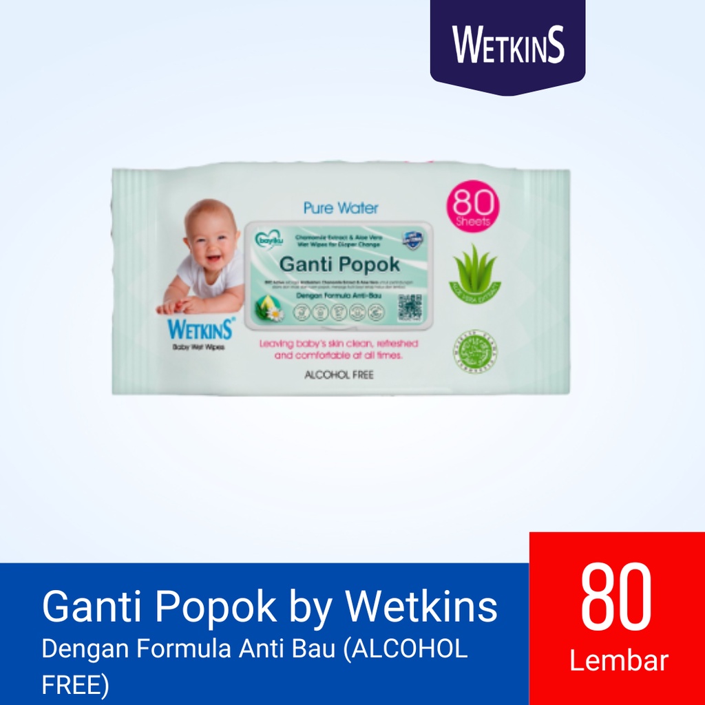 Jual Wetkins Ganti Popok Bayi 80 Sheet | Shopee Indonesia
