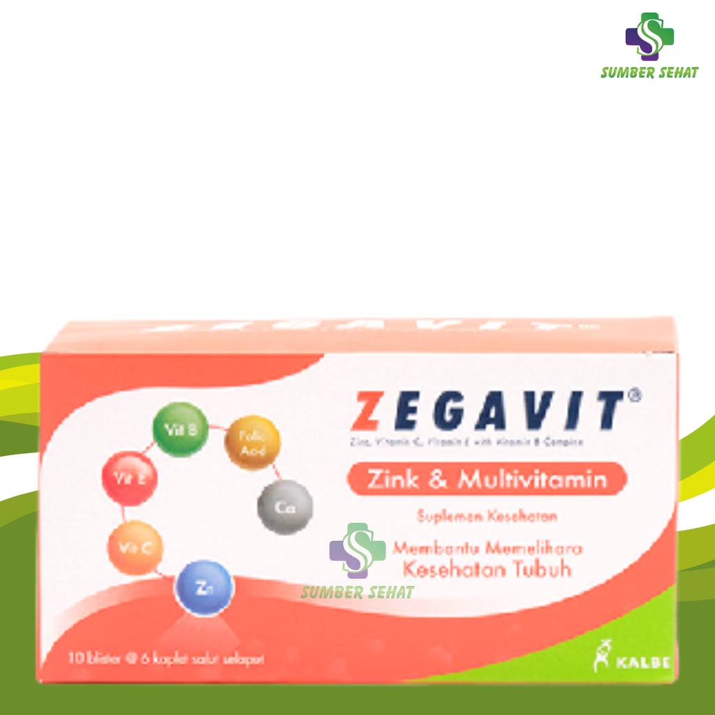 Jual ZEGAVIT MULTIVITAMIN DAN ZINK BOX 60 TABLET | Shopee Indonesia