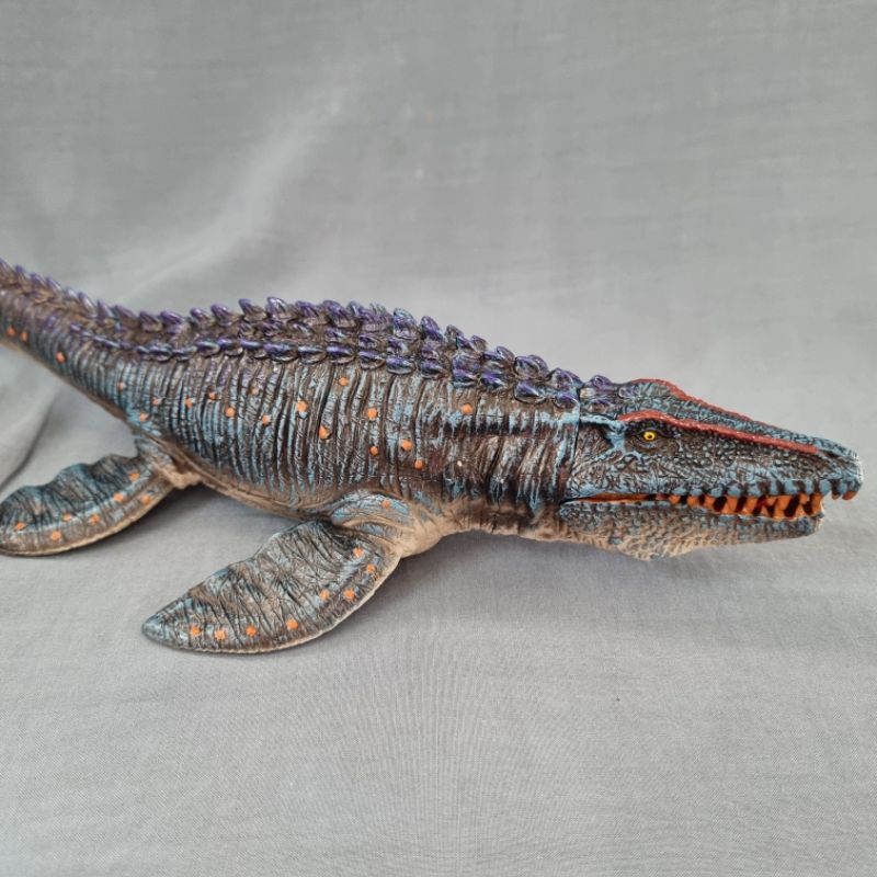Jual Mosasaurus Biru aquatic Figure Dinosaurus Jurassic PVC hard rubber ...