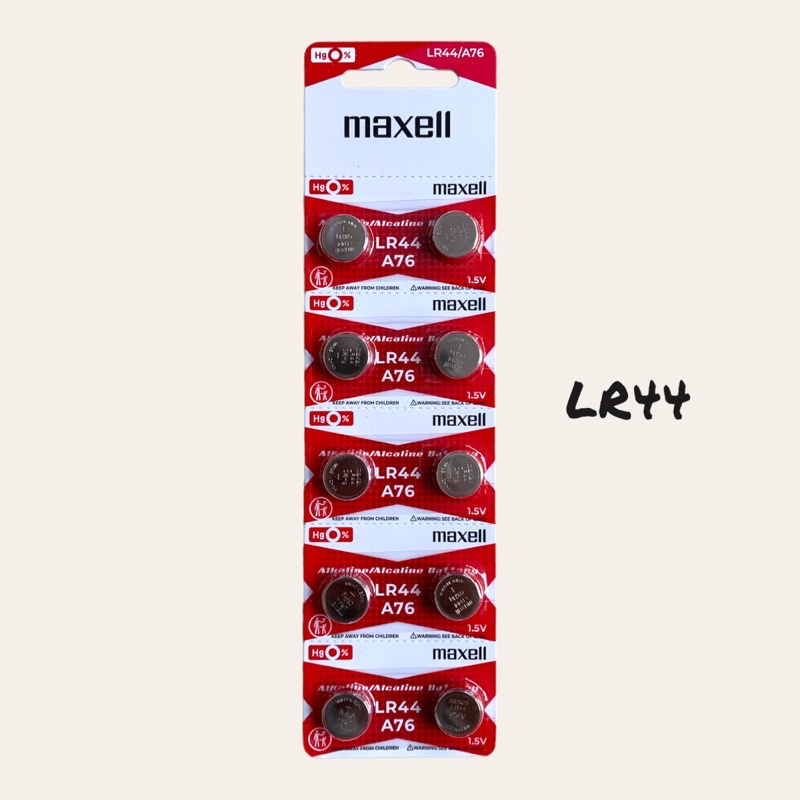 Jual Baterai Maxell LR44 Original AG13 L1154 357 A76 Isi 10 Butir | Shopee Indonesia