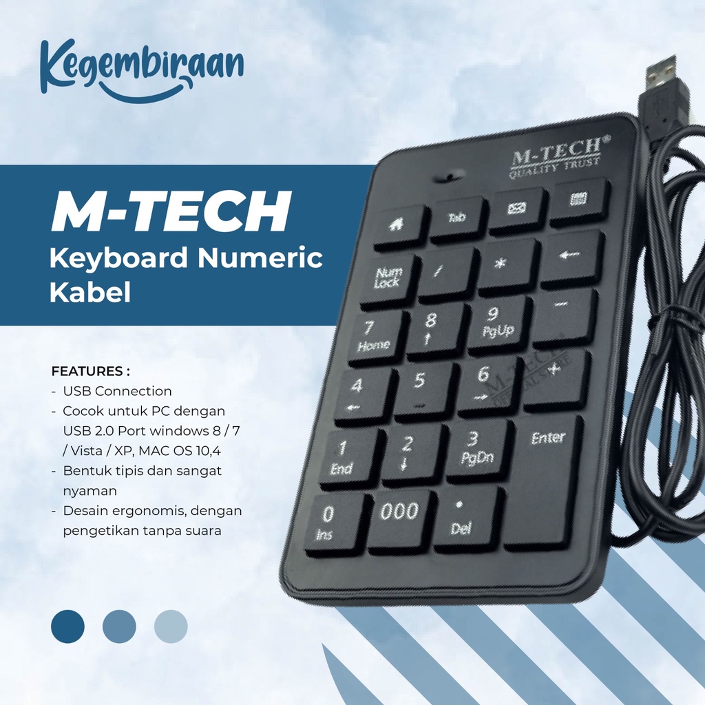 Jual Numeric Keypad Mtech Keyboard Angka Mtech Keyboard Numeric Usb