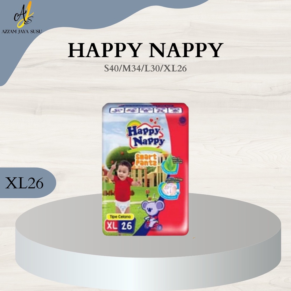 Jual Happy Nappy Pants S40 / M34 / L30 / XL26 diapers pants popok ...