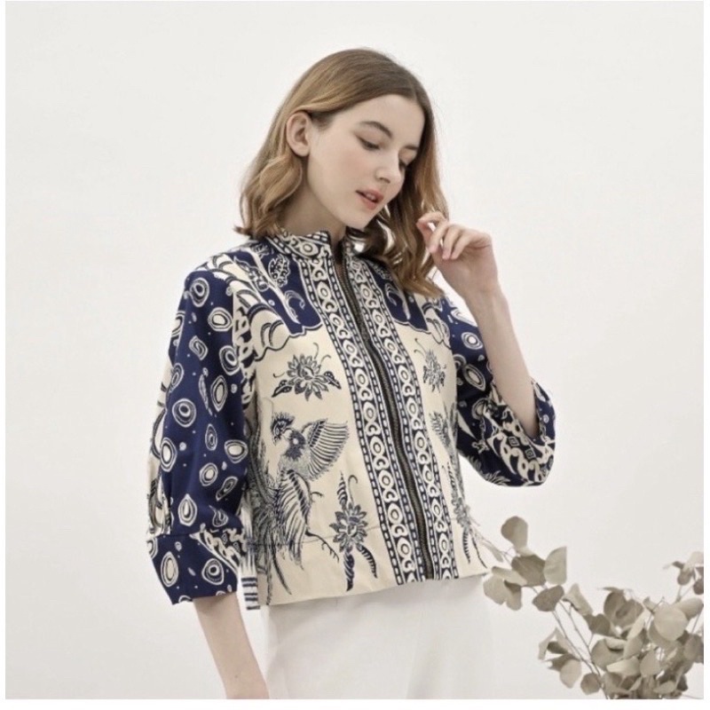 Jual Bomber jaket Batik modern cewek murah / batik kantor wanita ...