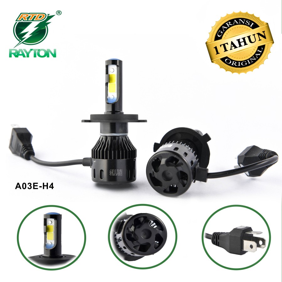Jual RTD RAYTON LAMPU LED OTOMOTIF MOBIL A03E-H4 POWER 23 ORIGINAL WITH FAN | Shopee Indonesia