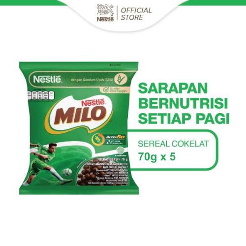 Jual Nestle MILO Cereal Sarapan Sereal Cokelat 70g x 5 | Shopee Indonesia