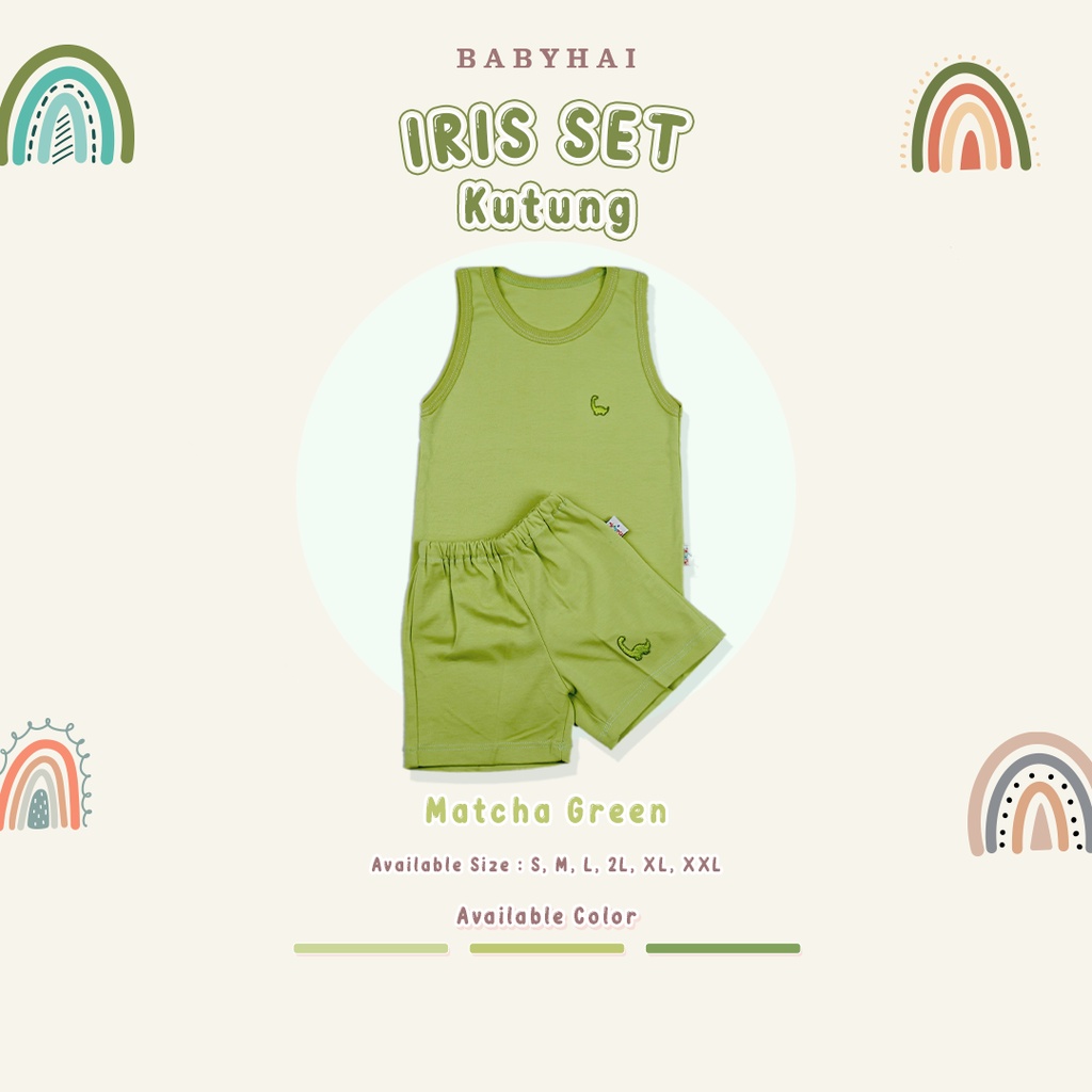 Jual BABY HAI Iris Set Setelan Kutung Baju Kutung Celana Pendek - Seri Hijau | Shopee Indonesia