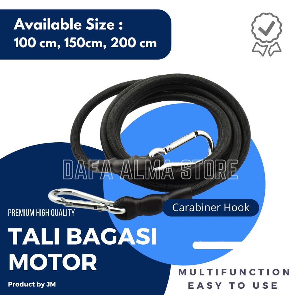 Jual Tali Karet Bagasi Carabiner Hook Premium / Tali Bagasi Multifungsi ...