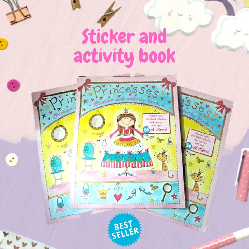Jual Princesses Sticker and Activity Book Buku Sticker dan Buku ...