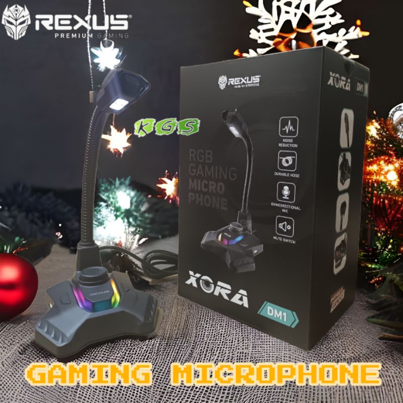Jual Rexus XORA DM1 microphone gaming with RGB | Shopee Indonesia