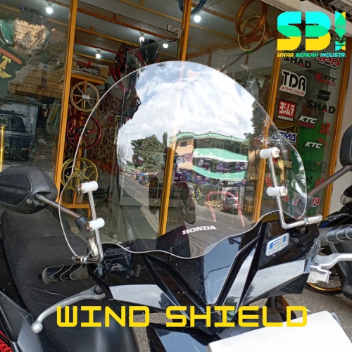 Jual Windshield Universal MATIC Gelombang TEBAL 3mm GRATIS BRACKET ...