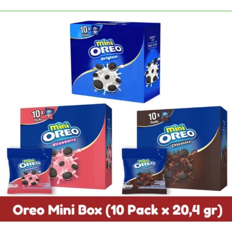 Jual Oreo Mini Coklat / Vanilla box 10pcs @20,4gr | Shopee Indonesia