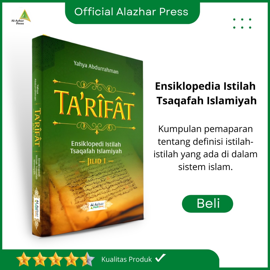 Jual BUKU TA'RIFAT ENSIKLOPEDI ISTILAH TSAQAFAH ISLAMIYAH JILID 1 ...