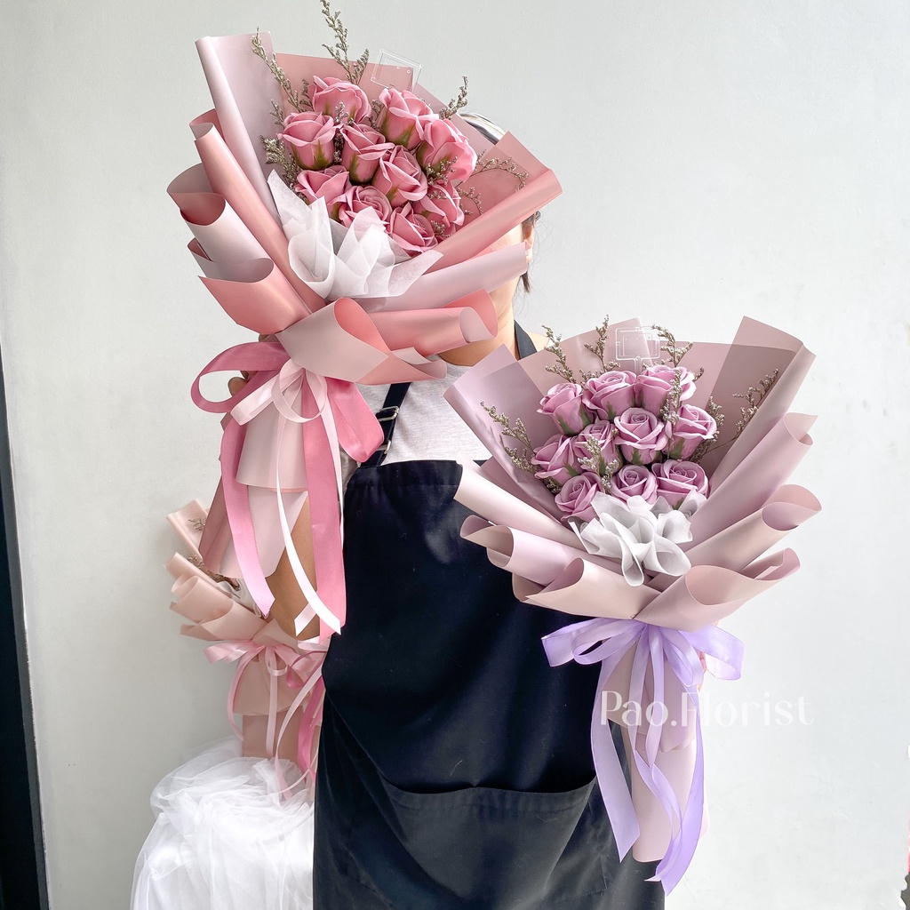 Jual PAO FLORIST 10 Tangkai Bunga Sabun Buket Bunga Sabun / Soap Flower ...