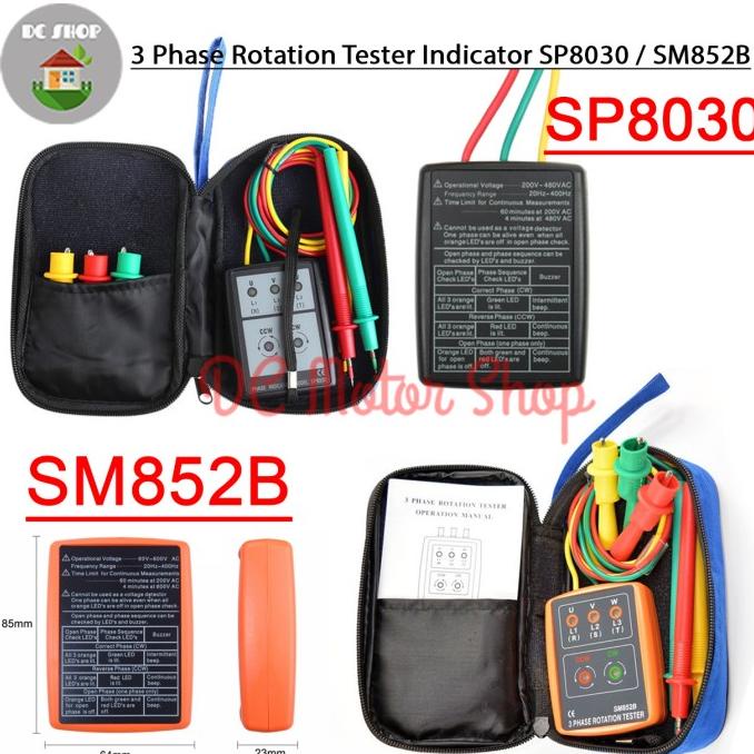 Jual Digital Three 3 Phase Indicator Sp8030 Sm852B Sequence Rotation ...