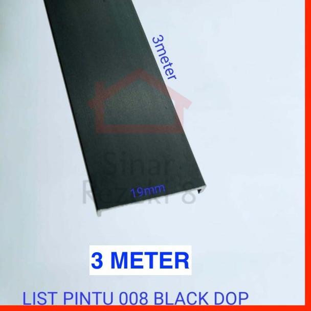 Jual Depan Lis Pintu Aluminium Profil HITAM List Frame Handle Lemari ...