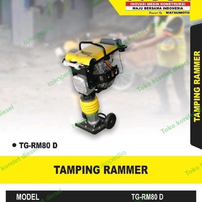 Jual Stamper Kuda Diesel Tigon Tg-Rm80D Tamping Rammer Pemadat Tanah ...