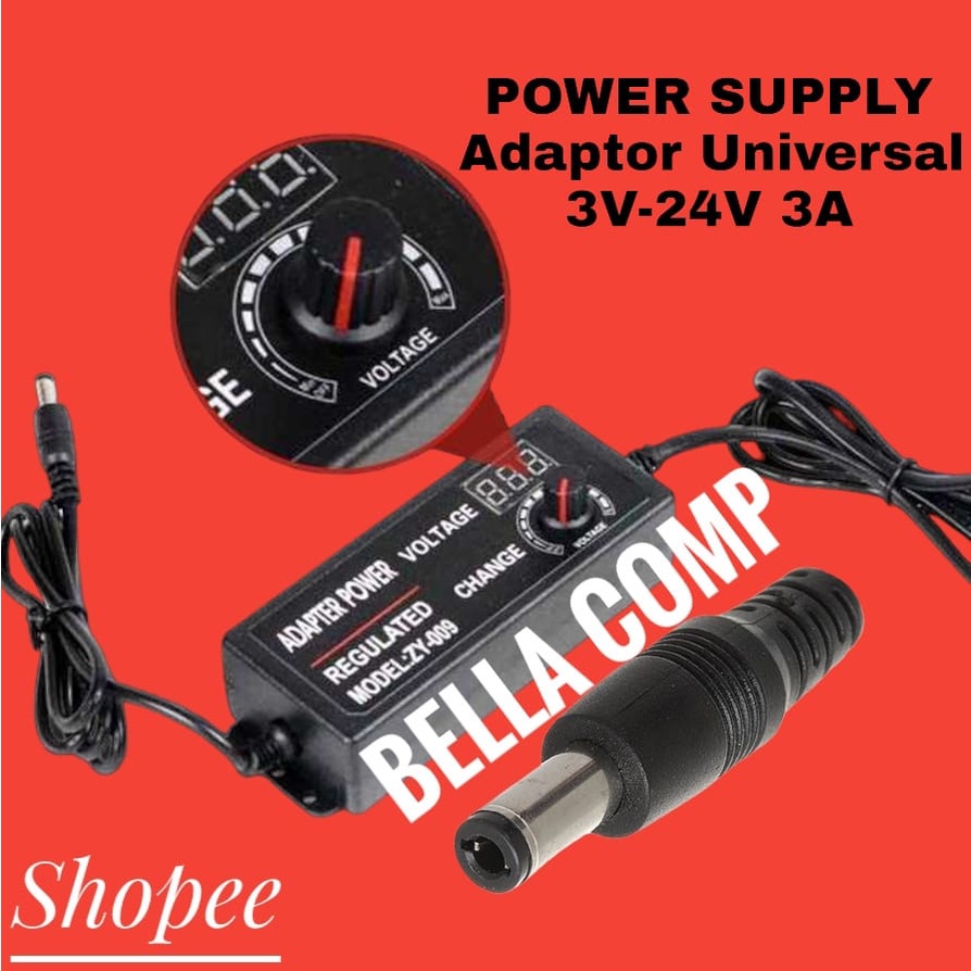 Jual Adaptor 3V-12V 2A / 3V-24V 1A / 3V-24V 3A Power Supply Adaptor ...