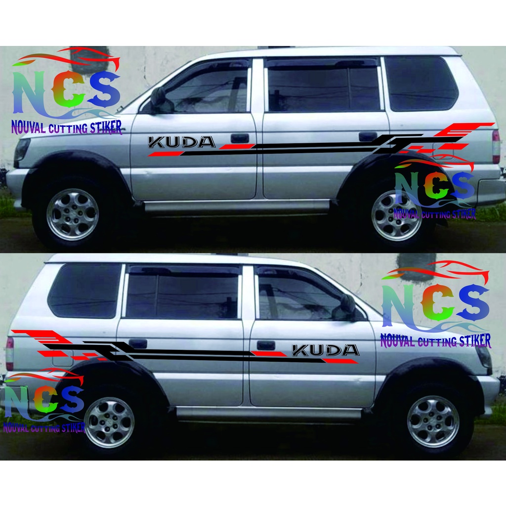 Jual cutting mobil stiker mobil kuda terbaru kuda Mitsubishi kuda 1.6cc ...