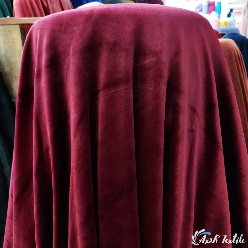 Jual Beludru Scuba Merah Maroon Tebal Garmen Super Bahan Bludru Garmen ...