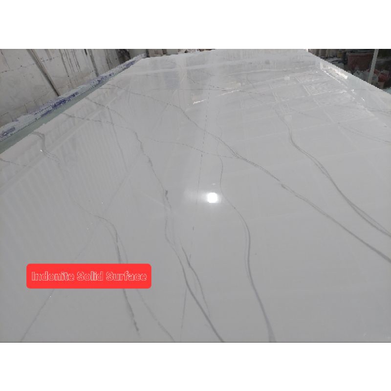 Jual Solid Surface white Carara top table modern | Shopee Indonesia