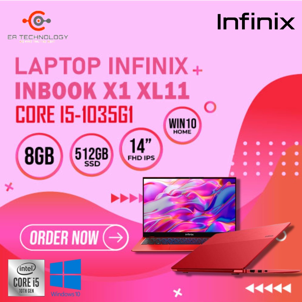Jual Infinix INBook X1 XL11 Core i5-1035G1 8GB 512GB SSD 14" FHD IPS ...
