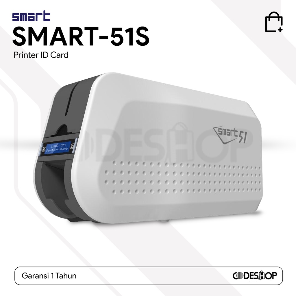Jual ID Card Printer SMART 51S Cetak Kartu Single Side 300 DPI | Shopee ...
