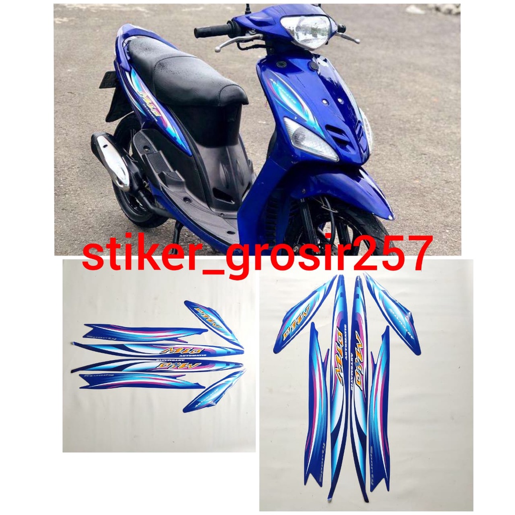 Jual STICKER SET STRIPING LIST MOTOR MIO SPORTY 2007 BIRU STANDAR ...