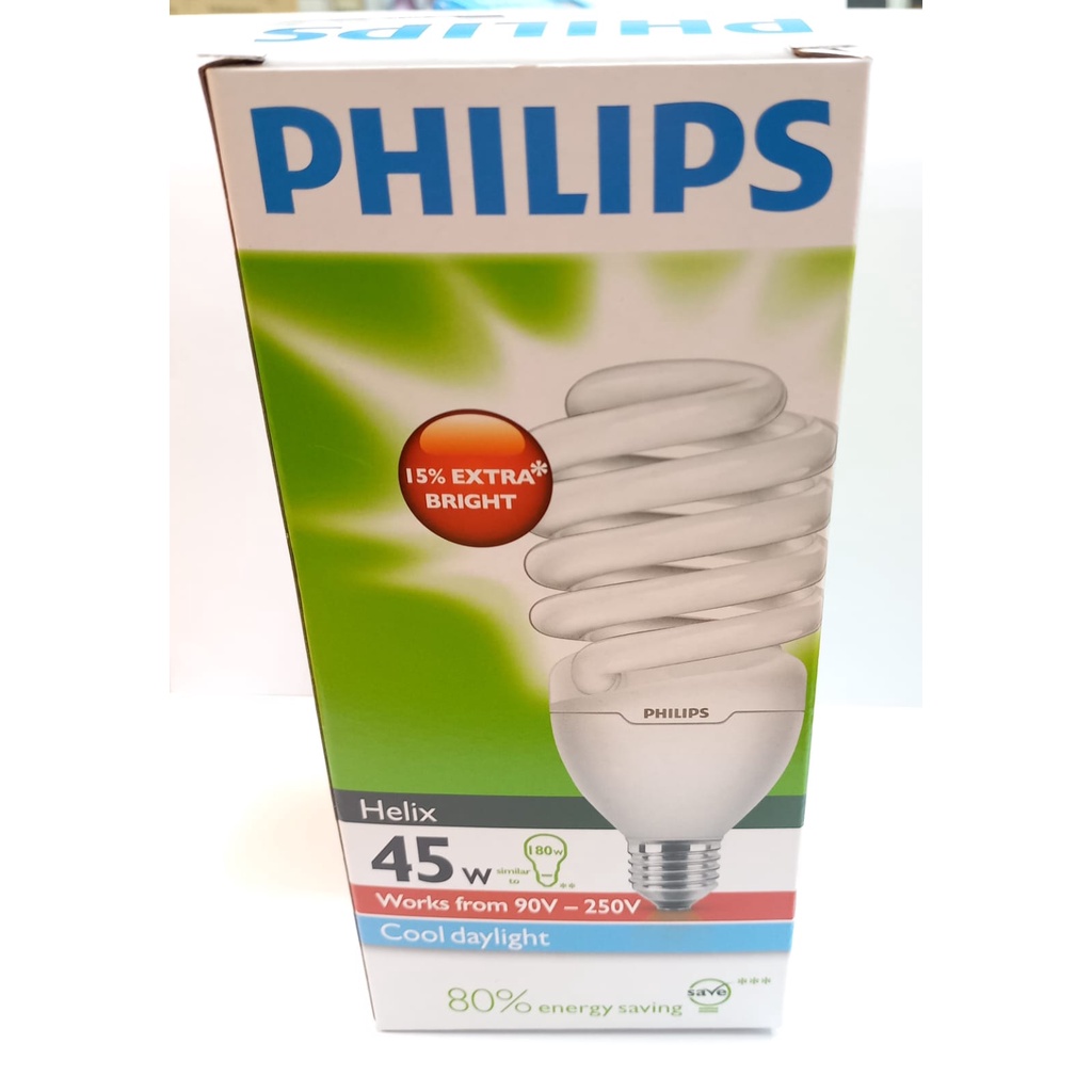 Jual Philips Lampu Helix/Spiral/Tornado 45 Watt | Shopee Indonesia