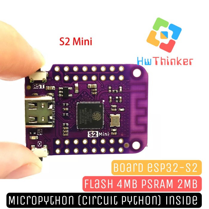 Jual Humi Esp32-S2 Lolin Wemos S2 Mini Wifi Board Usb Type-C S2Fn4R2 Micropython | Shopee Indonesia