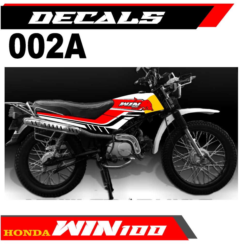 Jual Decal Sticker - Dekal Stiker Fullbody Honda WIN 100 Design REDBULL ...