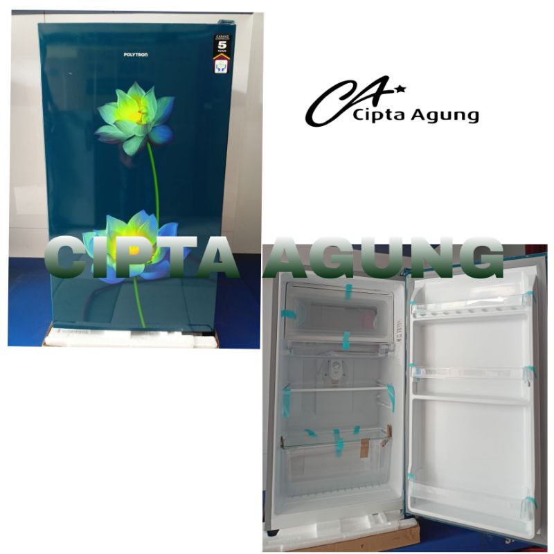 Jual KULKAS 1 PINTU METALIC 150 LITER POLYTRON PRB 157 LB PRB-157 LB ...