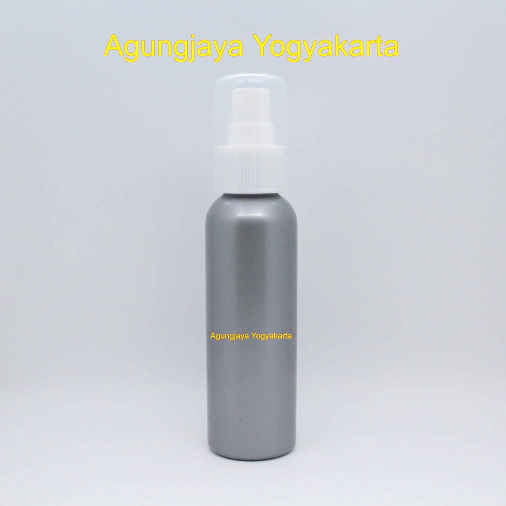 Jual Botol 100 ml Silver Spray BR / Botol Silver / Botol Kosmetik / Botol Parfum / Boston Round ...