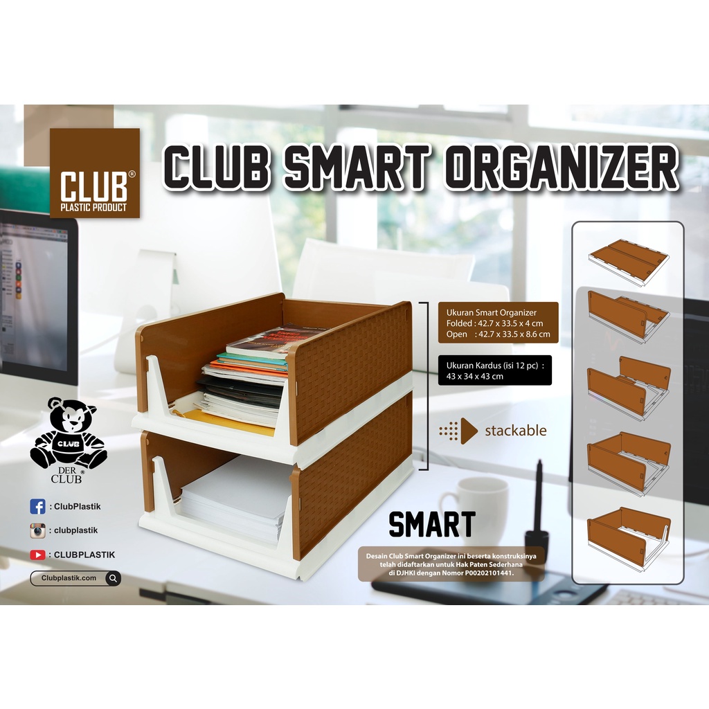 Jual CLUB Smart Organizer / Rak Sekat Lipat Laci Lemari Pakaian Baju ...