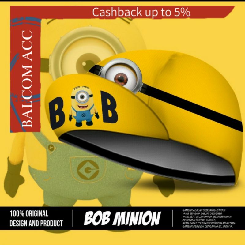 Jual CYCLING CAP BOB MINION (TOPI SEPEDA) | Shopee Indonesia