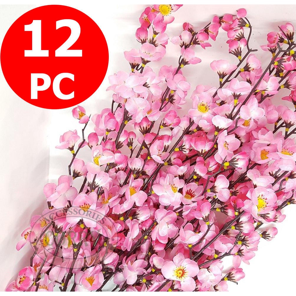 Jual Bunga Sakura Pink 70 Cm 12 Pc Dekorasi Imlek Sincia Bulk Grosir ...