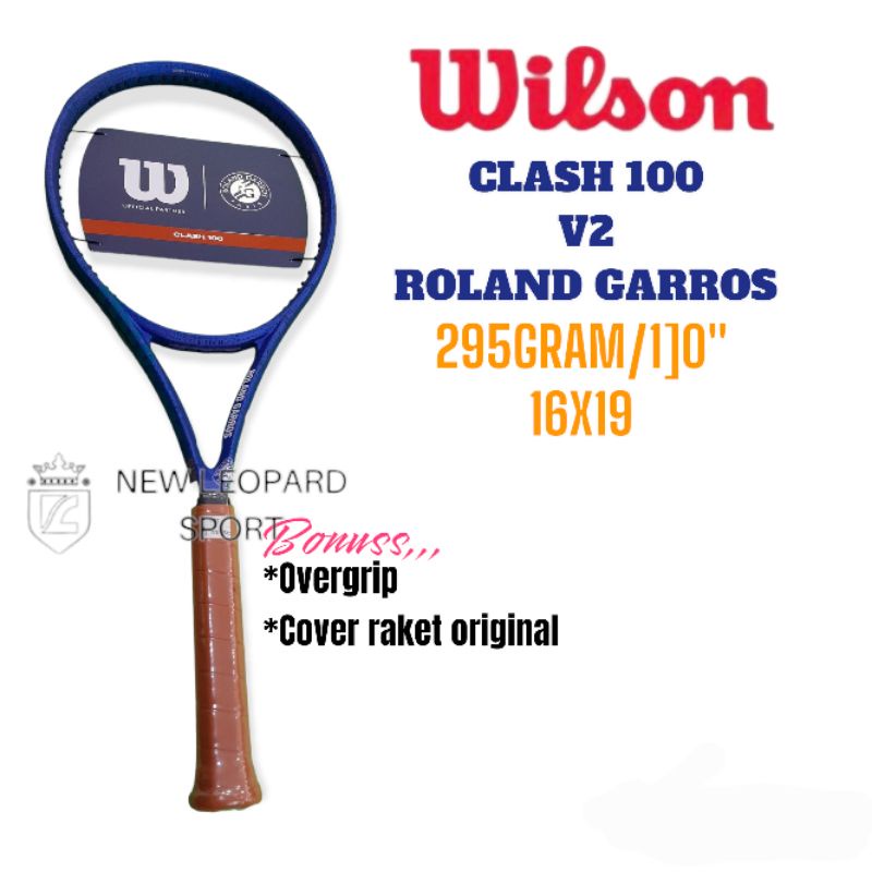 Jual Raket Tenis Wilson Clash 100 Roland Garros Berat : 295g / Tennis Racket | Shopee Indonesia