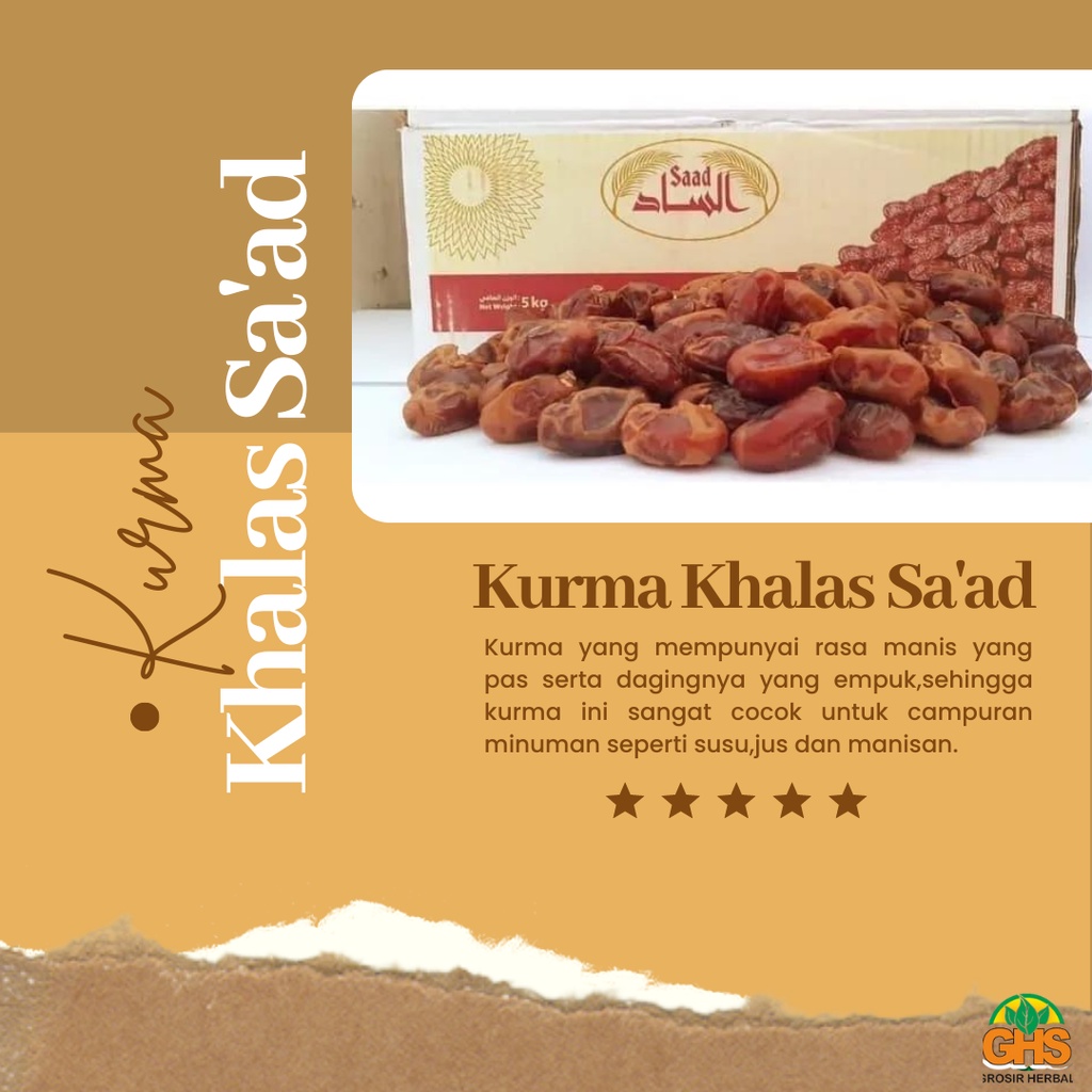 Jual KURMA KHALAS SAAD - Kemasan Plastik 1 KG | Shopee Indonesia
