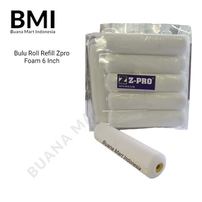 Jual Bulu Roll Z-Pro FOAM Busa 6 Inch | Refill Isi Ulang Kuas Cat Roll 6" | Shopee Indonesia