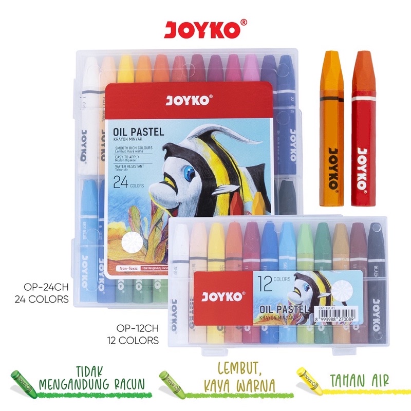 Jual Crayon Oil Pastel Joyko OP-24CH HEXAGONAL | Shopee Indonesia