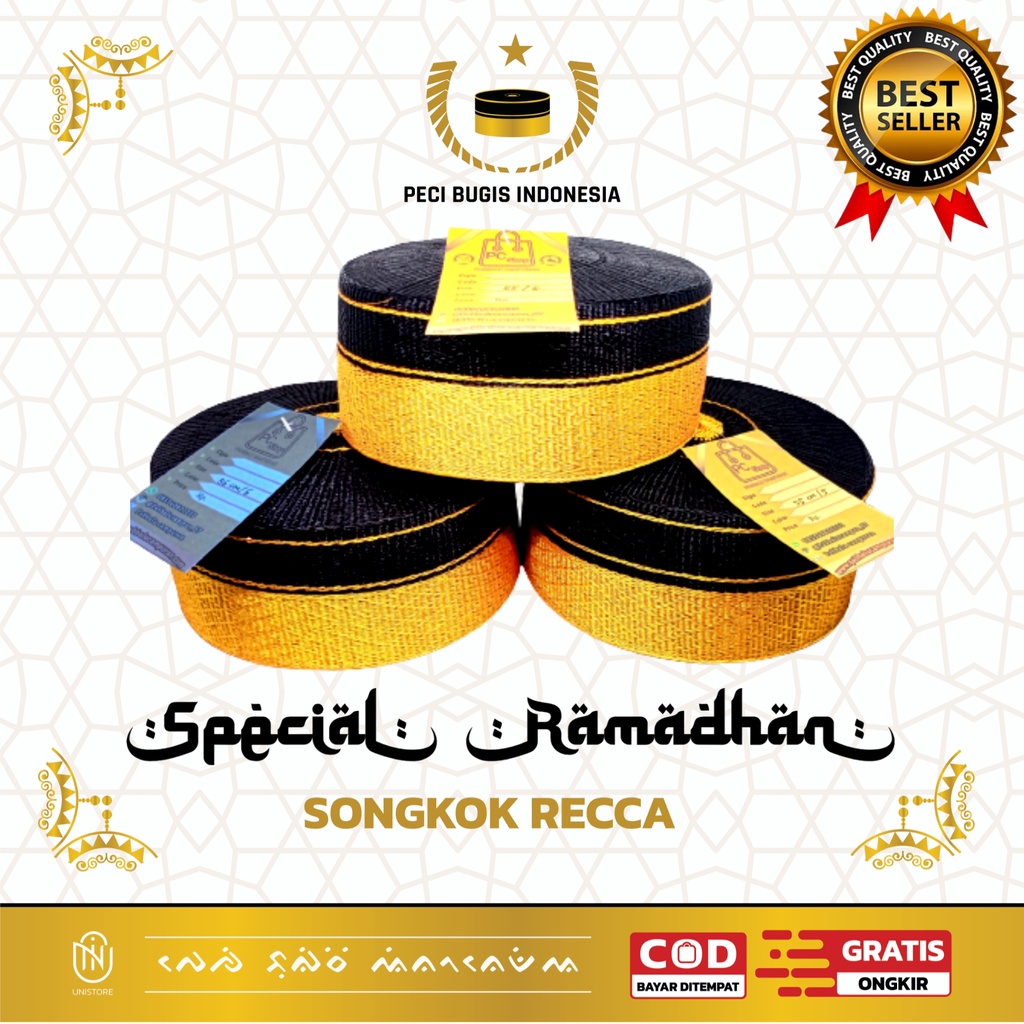 Jual songko recca peci bugis makassar songkok to bone peci bone songko ...