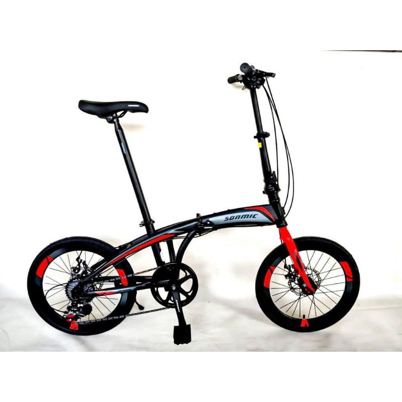 Jual Sepeda Lipat SONMIC 20 Inch Terbaru 8 Speed Rem Cakram | Shopee ...