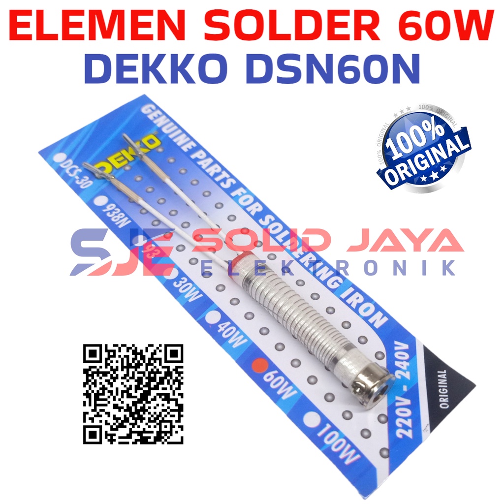 Jual ELEMEN SOLDER DEKKO 60W ELEMENT SPUL SPULL HEATER DEKO 60 W DSN60N ...