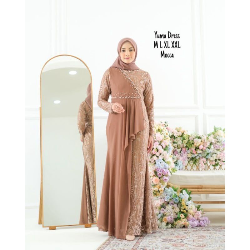 Jual YUMA DRESS~~GAMIS KEKINIAN~~GAMIS PESTA TERBARU~~GAMIS KONDANGAN MEWAH | Shopee Indonesia