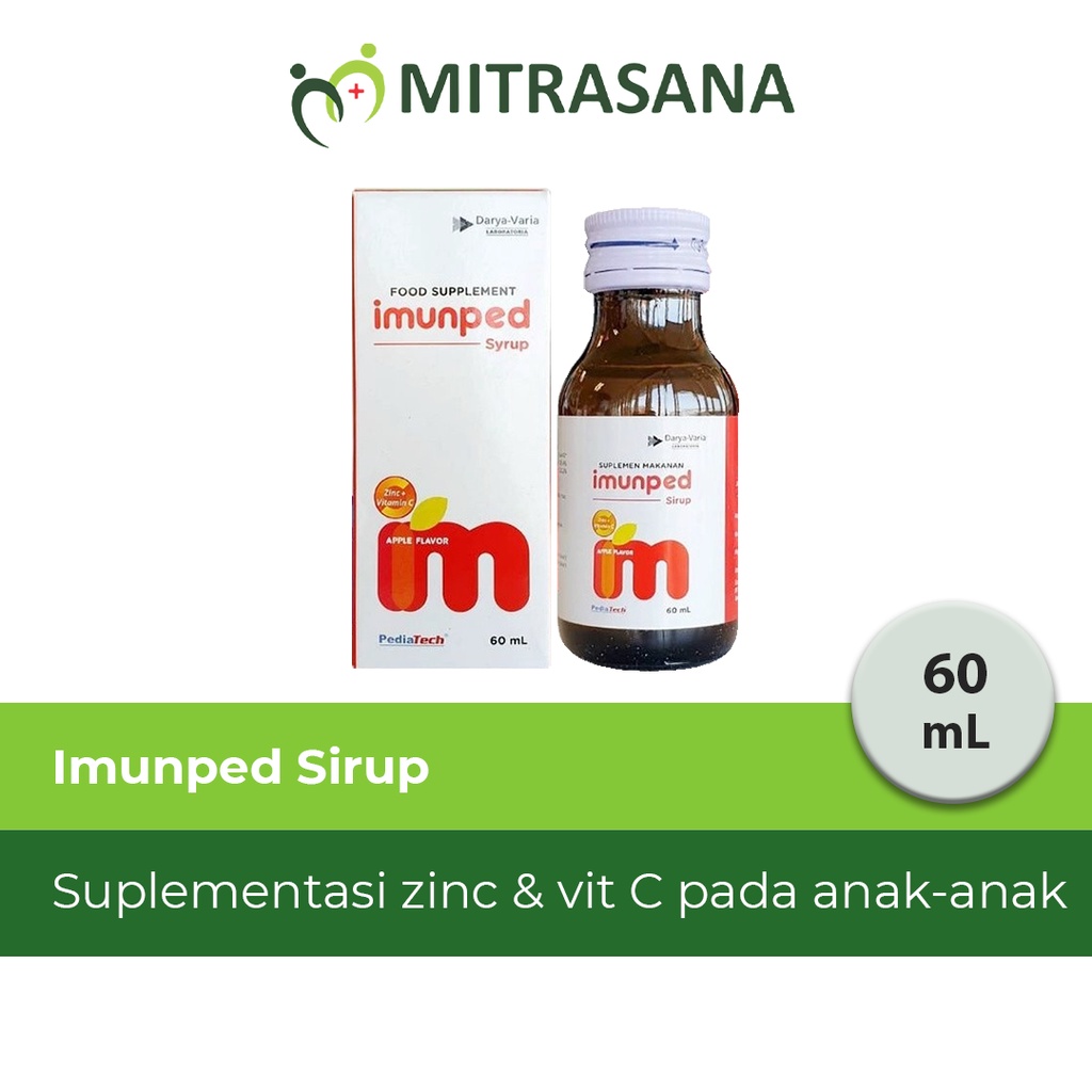 Jual Imunped Sirup 60 ml - Suplementasi Zinc dan Vitamin C pada anak ...