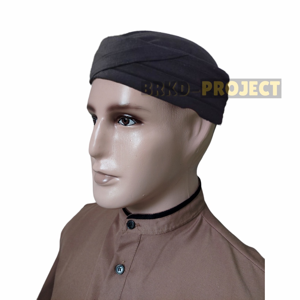 Jual peci buhun lekuk hitam praktis siap pakai - iket sorban - peci ...