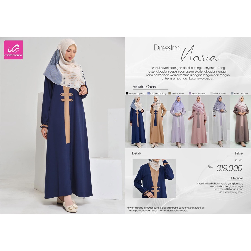 Jual Rabbani - Dresslim Naria / gamis Dresslim Rabbani Terbaru | Shopee ...