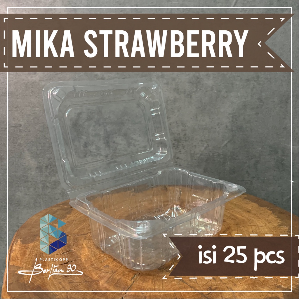 Jual Mika Buah Strawberry 250 gr / Mika Stroberi / Mika Buah dan Kue ...