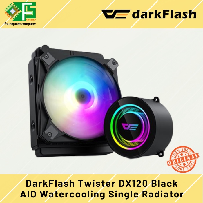 Jual Darkflash Twister DX120 Black AIO Water Cooling | Liquid Cooler 120 | Shopee Indonesia