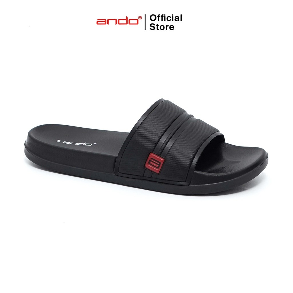Jual Ando Official Sandal Selop Slip On Slide 02 Pria Dewasa - Hitam ...